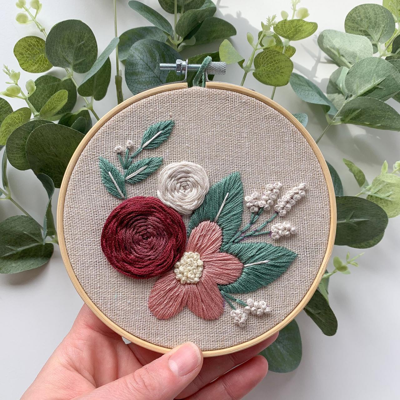 Farmhouse Flowers | Hand Embroidery Pattern | Modern Embroidery ...
